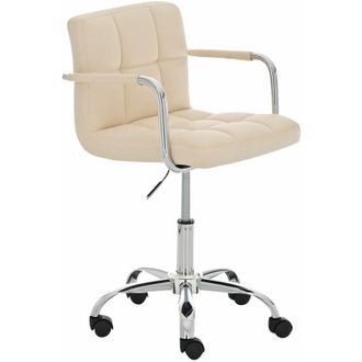 Clp Chaise de bureau Lucy similicuir Cr&egrave;me
