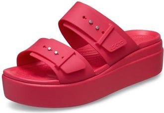 Crocs Femme Brooklyn Buckle Low Wedge Sandales, Digital Raspberry, 38/39 EU