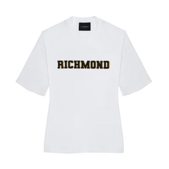 John Richmond Kurzarm T-Shirt mit Logo-Print - - Tops - Herren - Wei&szlig; - S