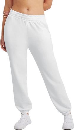 Champion Damen, Powerblend, &uuml;bergro&szlig;e Sweatpants, Bequeme Sweatshirts f&uuml;r Frauen, 73,7 cm Trainingshose, wei&szlig;, L