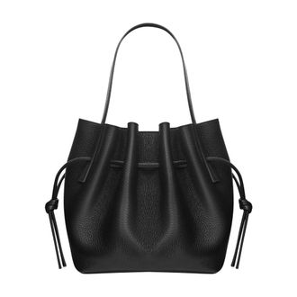 Yuzefi Mini Cabas Festonn&eacute; - Femme - Sacs - Noir - Taille: ONE Size