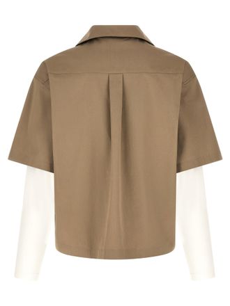 Balenciaga Double-Layer Cotton Shirt - Beige