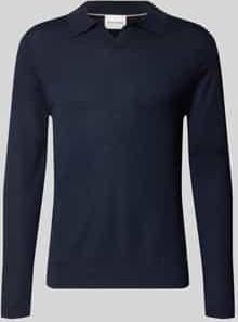 Roy Robson Strickpullover aus Schurwolle mit Polokragen und V-Ausschnitt