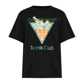 Casablanca Homme, Tops, Noir, Taille: 2XL T-shirt graphique Tennis Club