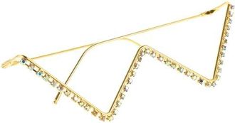 IFUNDOM Monture de Lunettes Décorative Cristal Légère et Résistante pour Femmes Cadre Punk sans Verres pour Fête Accessoire Mode Scintillant et Original