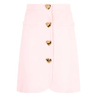 Moschino Midi &agrave; Boutons - Femme - Jupes - Rose - Taille: 36 FR