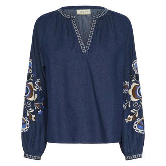 Cream Femme, Blouses et Chemises, Bleu, Taille: 46 FR CRGro Blouse