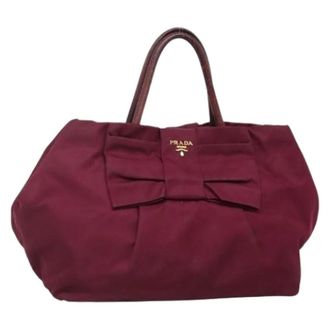 Prada Pre-owned Nylon sacs-main - Femme - Pre-owned - Rouge - Taille: ONE Size