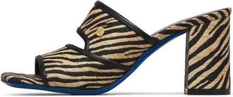 Loriblu Femme, Chaussures, Multicolore, Taille: 36 EU Mules en raphia imprim&eacute; z&egrave;bre