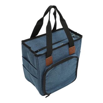 Cabilock Strapazierf&auml;hige Stricktasche mit F&auml;chern Leichter Tragbarer Aufbewahrungsbeutel f&uuml;r Handarbeiten Praktischer Organizer f&uuml;r H&auml;kelsachen und Garn f&uuml;r A