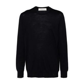 Golden Goose Homme, Pulls, Bleu, Taille: XL Pull en Laine Bleu Aw24