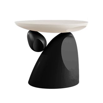 Generic Irregular Modern End Table,Stone Shaped Resin Small Sofa Side Table, Compact Coffee Table for Living Room, Bedroom or Balcony