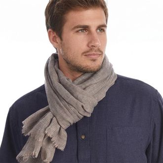 Bexley Echarpes Laine et Cashmere - Echarpes homme taupe chin&eacute;