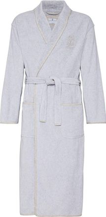 Brunello Cucinelli Bademantel mit Logo-Stickerei - Blau