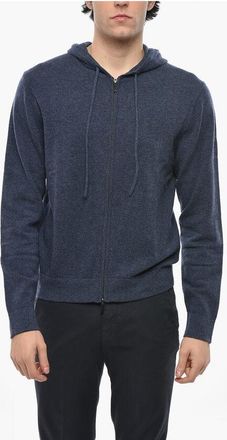 Corneliani CC COLLECTION Cashmere Blend Full Zip Sweater with Hood size 48