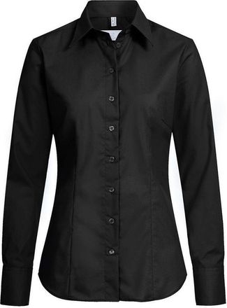 Greiff Langarmbluse Greiff Corporate Bluse Damen BASIC Regular-Fit Schwarz 42