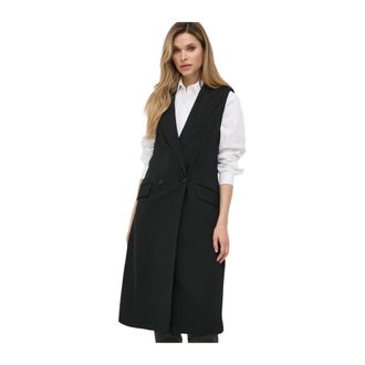 Karl Lagerfeld Femme, Vestes, Noir, Taille: 40 FR Gilet crois&eacute;