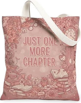 Generic Sacs fourre-tout vintage en toile &agrave; motif floral, sacs &agrave; provisions r&eacute;utilisables, l&eacute;gers et lavables avec bandouli&egrave;re en toile F, p&ecirc;che, 13x15 Inch