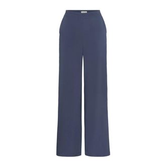 Part Two Elastische Taille Weite Beinhosen Oceana - - Trousers - Damen - Blau - L
