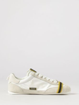 Fendi Baskets Wrap en cuir et nylon &agrave; motif rayures bicolores