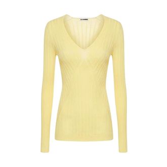 Jil Sander Damen, Strickwaren, Gelb, LGr&ouml;&szlig;e