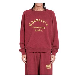 Willy Chavarria Community Raglan Standard Crewneck - - Sweatshirts & Hoodies - Herren - Rot - M