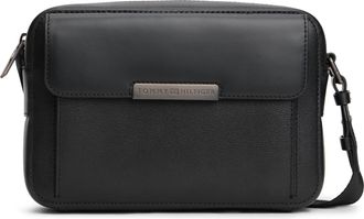 Tommy Hilfiger Umh&auml;ngetasche TOMMY HILFIGER TH BUSINESS LEATHER CAMERA BAG, Herren, Gr. B/H/T: 23cm x 15,5cm x 10cm, schwarz, Leder, Taschen Umh&auml;ngetasche, Men Kamar