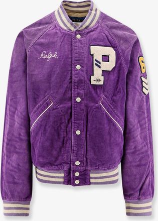 Ralph Lauren Velvet jacket with flocked logo patch - POLO RALPH LAUREN - gender_Man