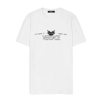 Versace Logo T-Shirt - - Tops - Herren - Wei&szlig; - L