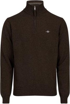 GANT Pull col montant zipp&eacute; uni en laine