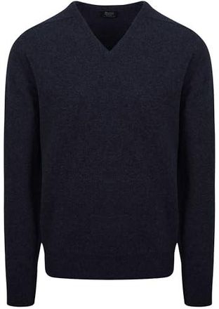 William Lockie Pull Lambswool V Midnight Navy - Taille M - Homme - V&ecirc;tements - Regular Fit - 7092 HF V-Neck DF 3 Midnight Mix, Donker Blue, Bleu