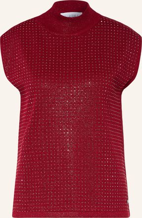 Joseph Ribkoff Stricktop Mit Glitzergarn Und Schmucksteinen rot