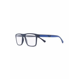 Emporio Armani Homme, Accessoires, Bleu, Taille: 54 MM Lunettes de soleil Clip-On