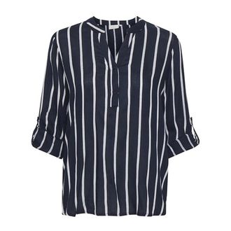 Kaffe Gestreifte Bluse Midnight Marine/Chalk - - Blouses & Shirts - Damen - Blau - XS