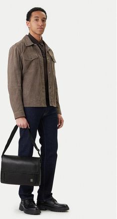 Calvin Klein Umh&auml;ngetasche Emblem Hw Flap Messenger LV04D3299G Schwarz