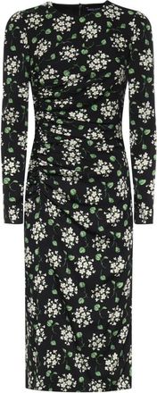 Dolce & Gabbana Femme, Robes, Noir, Taille: 38 FR Floral Print Charmeuse Dress