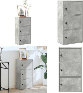 vidaXL vidaXL Bücherregal Betongrau 40x24x77 cm Holzwerkstoff