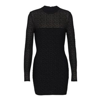 Balmain Labyrinth Strickkleid - - Dresses - Damen - Schwarzk - 2XS
