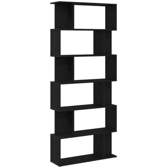 vidaXL B&uuml;cherregal Schwarz Eichen-Optik 80x24x190,5 cm Holzwerkstoff - Vidaxl