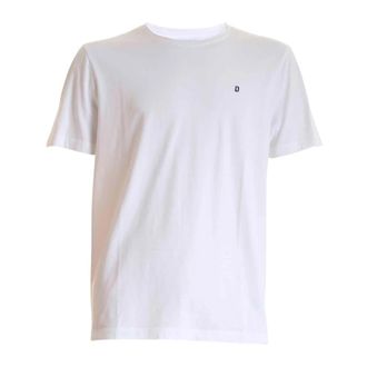 Dondup T-Shirt mit Logo-Stickerei und Rundhalsausschnitt - - Tops - Herren - Wei&szlig; - L