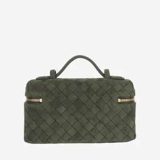 Bottega Veneta Womens Vanity Bag Bang Green Calfskin Shoulder