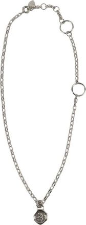 Acne Studios Femme, Accessoires, Gris, Taille: ONE Size Logo Stamp Pendant Necklace