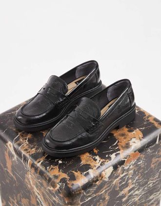 Dolce Vita Tiggy Loafer aus schwarzem Leder