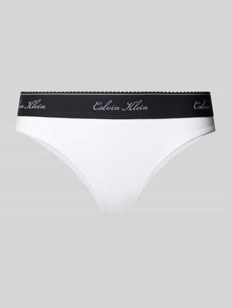Calvin Klein Underwear String aus Baumwoll-Mix mit Modal-Anteil Modell SCRIPT Thong