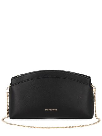 Michael Michael Kors Womens Clutch Athena Black Leather Cow Shoulder Bags