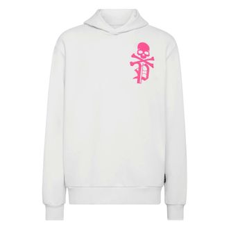 Philipp Plein Homme, Sweatshirts et sweats &agrave; capuche, Blanc, Taille: 3XL SweaT-shirt &agrave; capuche Gothic Plein