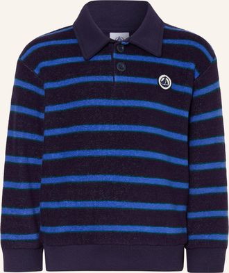 Petit Bateau Petit Bateau Frottee-Poloshirt blau