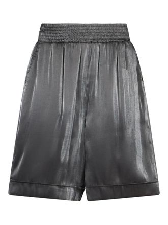Liu Jo Laminierte Shorts - Grau