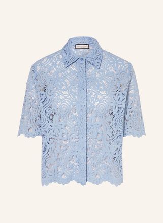 Sem per Lei Sem Per Lei Blusenshirt Aus Lochspitze blau