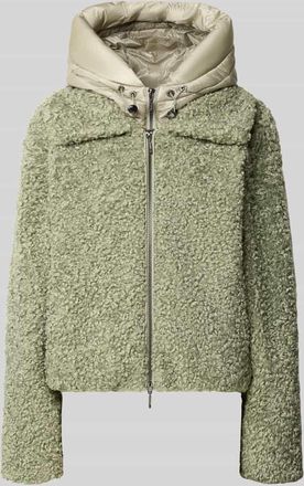 AMBER & JUNE Jacke aus Teddyfell mit Zweiwege-Rei&szlig;verschluss